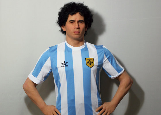 Figura di cera a grandezza naturale della stella di sport della figura di cera realistica fatta a mano di Maradona