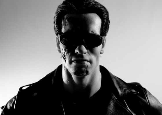 Figura di cera a grandezza naturale di Arnold Schwarzenegger della statua di cera di film della vetroresina &amp; del silicone