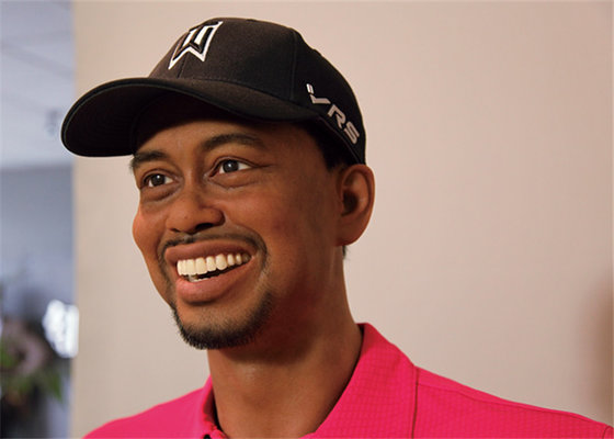Statua di cera realistica del silicone per la figura di cera della stella di sport di Tiger Woods
