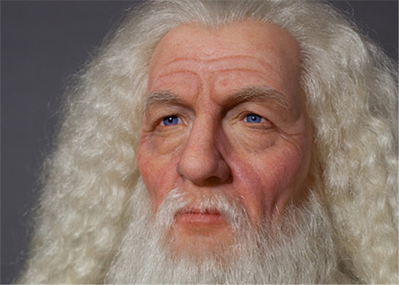 Action figure del silicone di Gandalf/figura di cera su misura viva realistica moderna del silicone