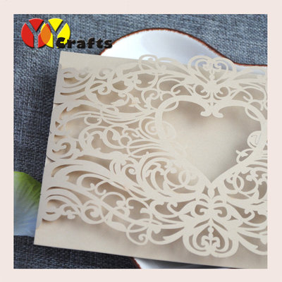 Special Heart design invitaiton cards laser cut souvenir wedding invitation card for wedding party and gifts