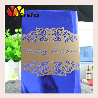 Wedding Thank You Card laser cut customized lace  free logo ceremony