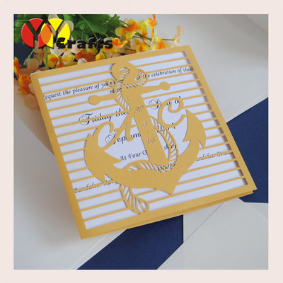 Anchor Nautical wedding invitation card with reasonable price