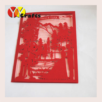 wedding invitation card  talking wedding invitation card  for Valentine's day red bride and groom with free name logo