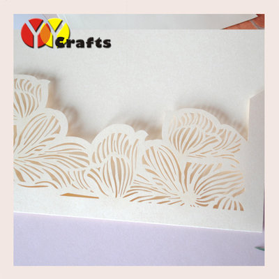 Paper laser cutting wedding invitation card , Thanks Giving Invitation Cards