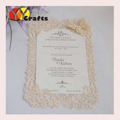 wedding invitation card Hot Style Romantic Wedding/Birthday/Holiday Greeting Card butterfly invitation card design