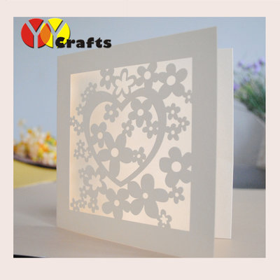 Birthday greeting card  wedding invitation card laser cut lace flower wedding invitation cards with envelope