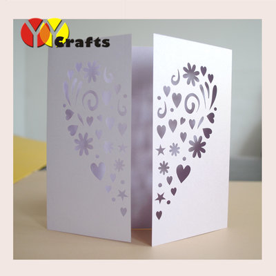 Invitation card for wedding decoration Laser cut heart flower wedding invitation cards