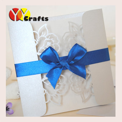 Creative paper handmade birthday invitation cards design with laser cutting