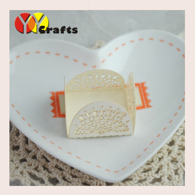 Silver laser cut cupcake wrappers for chocolate mini cake red small candy bag