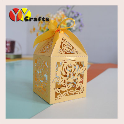 Eco friendly handmade gold fancy wedding decoration candy and chocolate box