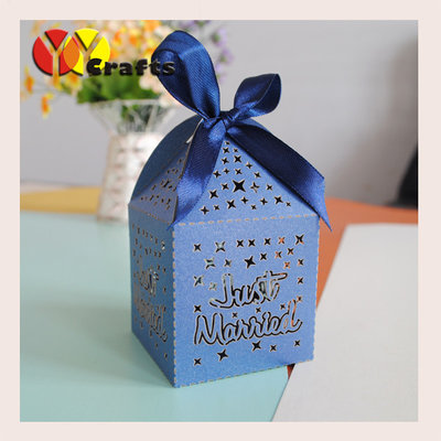 Cake boxes wedding gift boxes with "just married" wedding favor for candy