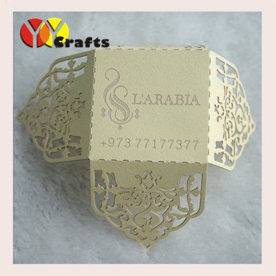 Custom Light Gold Cupcake Wrapper  Laser Cut  With Scanning Logo