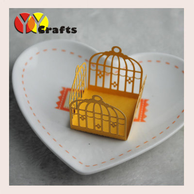 Bird Shape Laser Cut Cupcake Wrappers For Wedding , Party , Small Chocolate Packaging Box