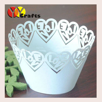 5*8*5cm laser cut cupcake wrappers for Wedding Party Decoration Elegant cupcake wrappers wholesale
