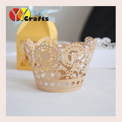 Lace Laser Cut Cupcake Wrappers and decoration for wedding favor