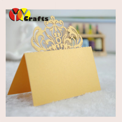 Gold royal crown Wedding Table Place Cards , Name Tags For Wedding Tables