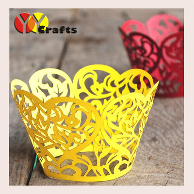 Laser Cut Cupcake Wrappers orangeheart leaves cupcake wrappers for birthday party , Elegant Cupcake Wrapper
