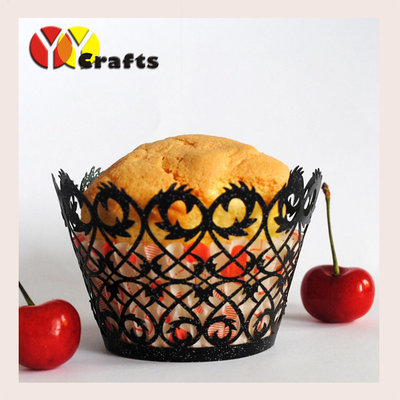 Fench Laser Cut Cupcake Wrappers for wedding favor supply paper reasonable price