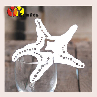 Sea Star Wine Glass Place Cards Wedding Party Favor Glass decoration