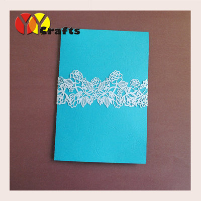 laser Cut wedding invitation envelope Ring Pearl paper Customized decorated Invitation Envelope Ring