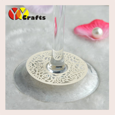 Matte aper Wine Claims party wedding favors on the bottom glasses