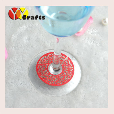 Matte aper Wine Claims party wedding favors on the bottom glasses