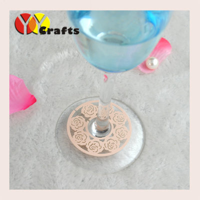 Rose Shape Wine Claims Engagement Wine Glass Decoration Various Colors