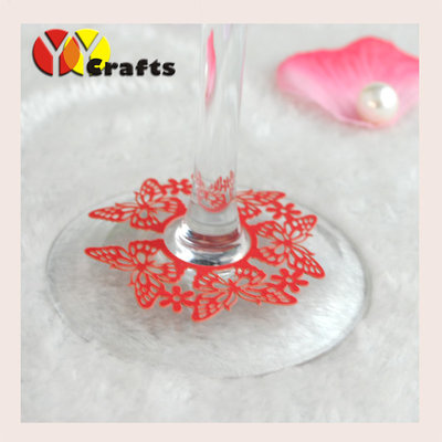 Butterfly  Wine Claims party wedding favors laser cutting paper
