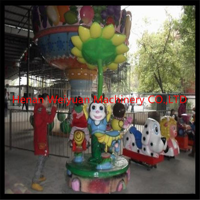 Funny kiddie rides 3 seat merry go round mini carousel for sale supplier