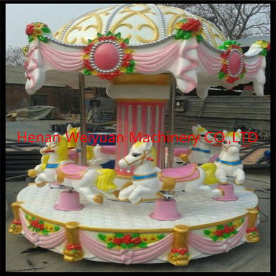 6 seats music mini carousel horse,lovely carousel for sale supplier