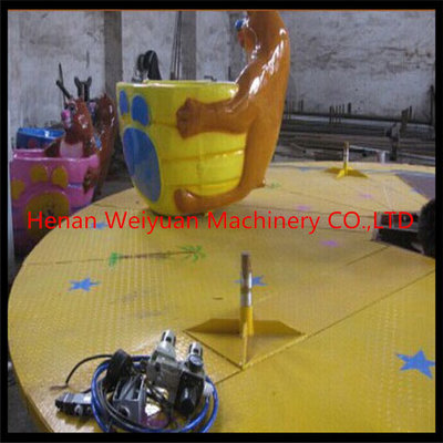 5% discount Moveable tea cup ride with trailer kids fun equipment supplier