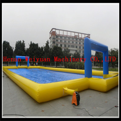 CE Fun new air tight water football game inflatable soap soccer field supplier