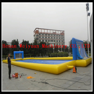 CUSTOMIZED best quality water inflatable soap football for summer supplier