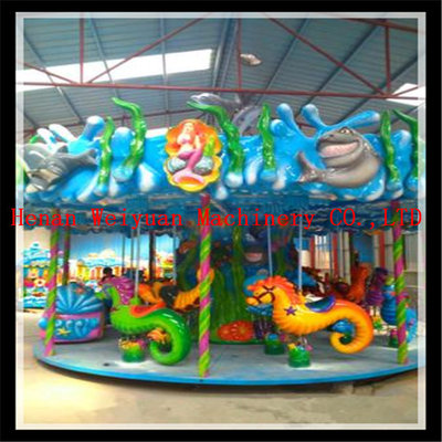 New Design Amusement Park Rides 16 seats Marine Style Carousel For Sale supplier