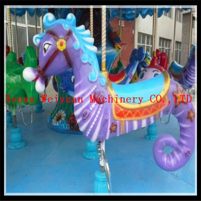 new product rides Chrismas carnival park rides sea horse carousel supplier