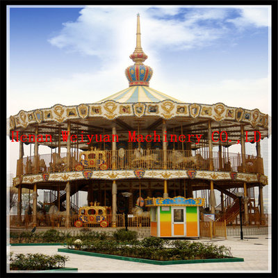 kiddie ride amusement double floor carousel with CE certificate supplier
