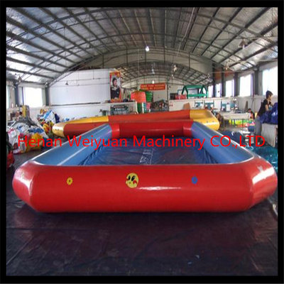 PVC 0.9 yellow and red color inflatable swimming pool large inflatable pool for sale supplier