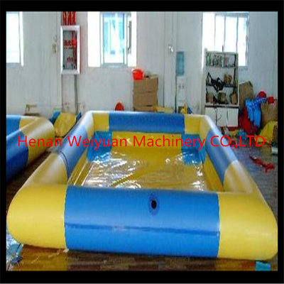 PVC 0.9 yellow and red color inflatable swimming pool large inflatable pool for sale supplier