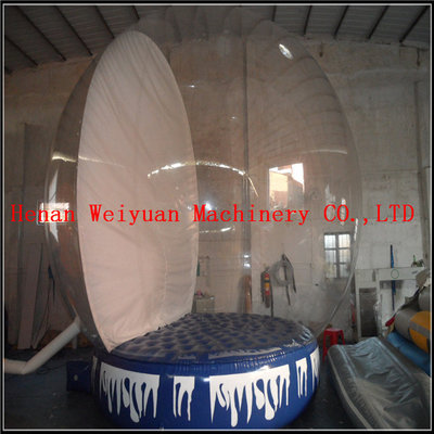 4M inflatable transparent snow globe for exhibition/Inflatable Christmas Snow Globe supplier