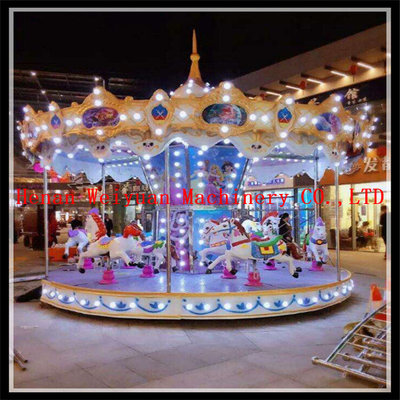 Top China fun equipment Amusement park rides 18 seats rotary luxury carousel horses for sale supplier