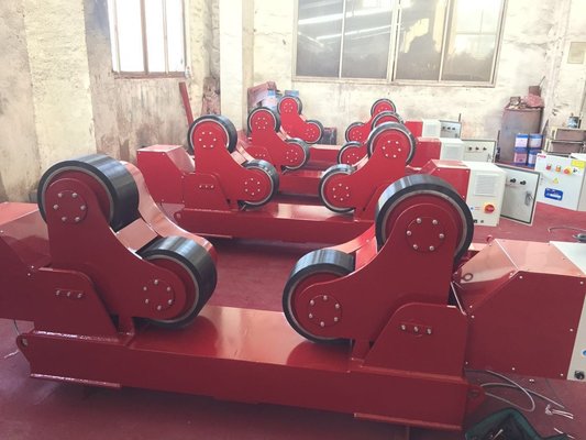 übereinstimmender Schweißens-Rotator des Selbst5.5kw 100 Tonnen-Belastbarkeits-Gummi-Rad