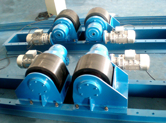 blauer herkömmlicher Rotator des Schweißens-20T 350 x 120mm Gummi-Räder 110V-600V