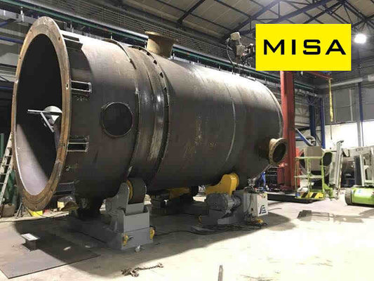 Grau und Gelb Selbst-richteten Schweißens-Rotator mit 200mm Breite PU-Rädern aus