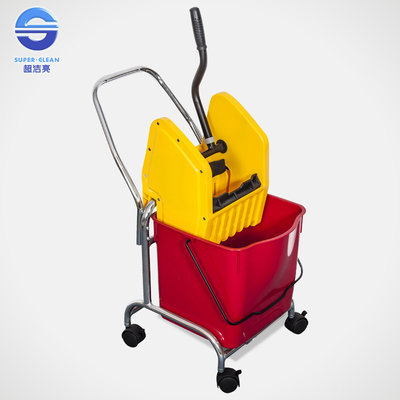 30L Single Down Press Mop Wringer Trolley for Hotel Housekeeping