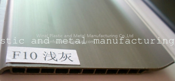 Dark gray PVC skirting,1000mm*100mm*5mm, woodgrain surface,anti-aging, durable.