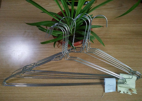 Silver Galvanized Wire Hangers / Wire Shirt Hangers High Temperature Resistance