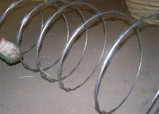 450mm Crossed Concertina Razor Barbed Wire / Razor Blade Barbed Wire