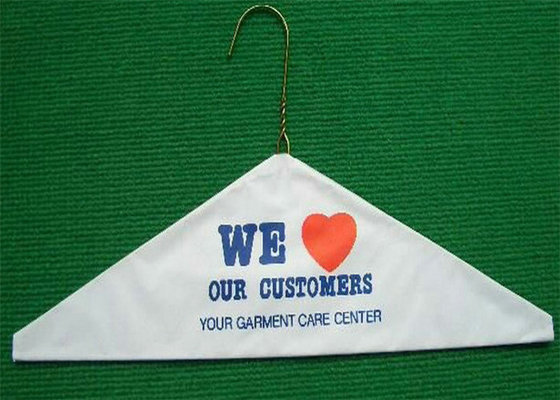 Mild Steel Metal Dry Cleaner Hangers White Coated Surface Custom Printed Logo