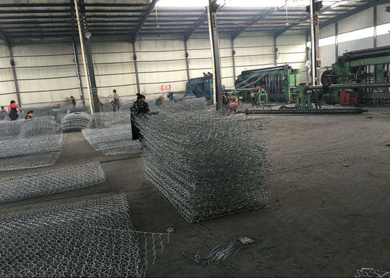 Fencing Wall Gabion Box Gulfan Coated Steel Wire Material With Long Life